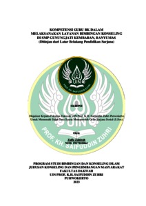 KOMPETENSI GURU BK DALAM MELAKSANAKAN LAYANAN BIMBINGAN KONSELING DI ...