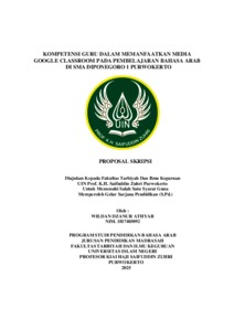 KOMPETENSI GURU DALAM MEMANFAATKAN MEDIA GOOGLE CLASSROOM PADA ...